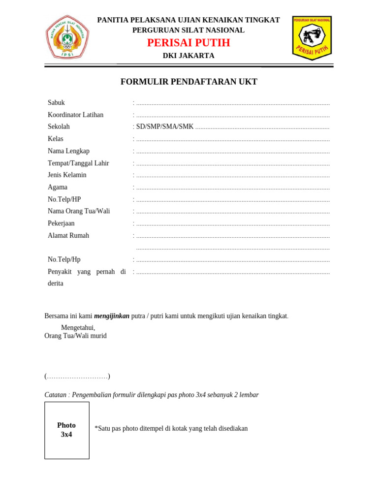 Formulir UKT - Jakarta Utara | PDF
