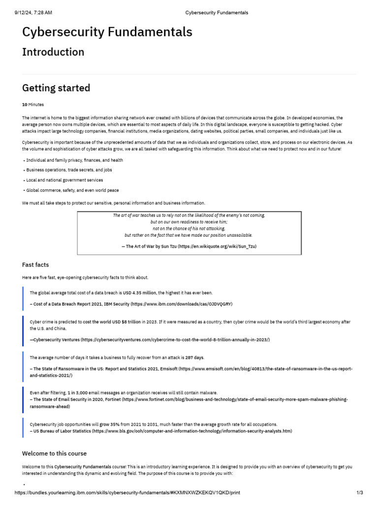 Cybersecurity Fundamentals | PDF | Computer Security | Security