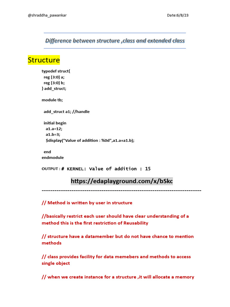 Structure, Class, Extended Class | PDF