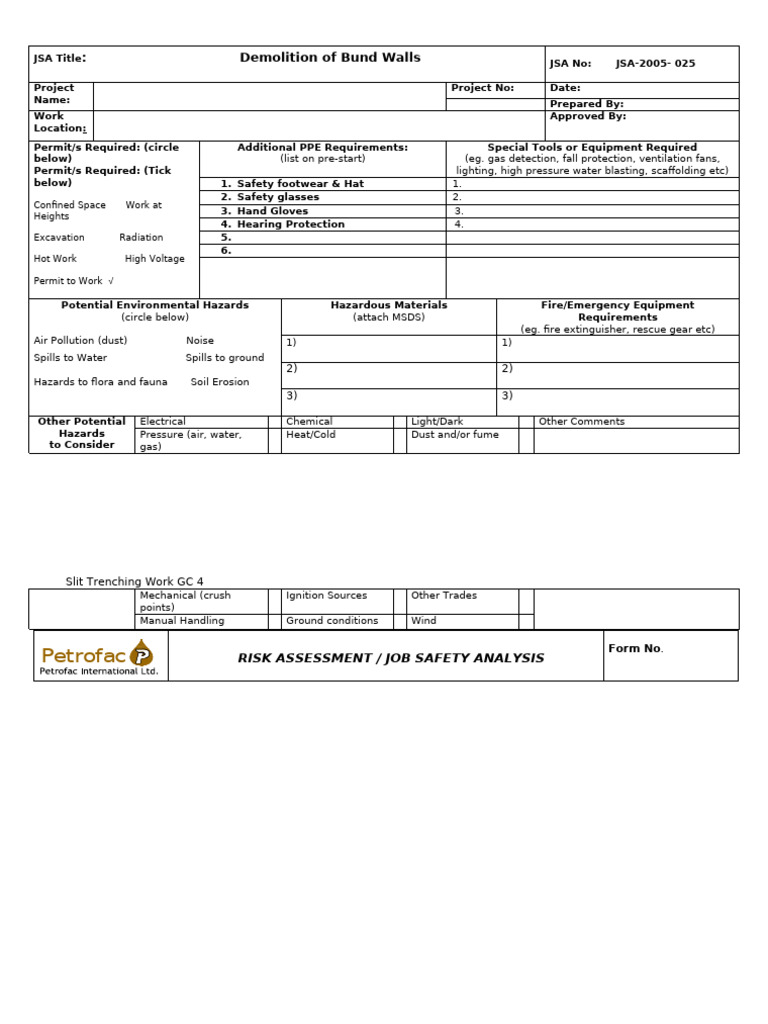 Demolition of Bund Walls | PDF