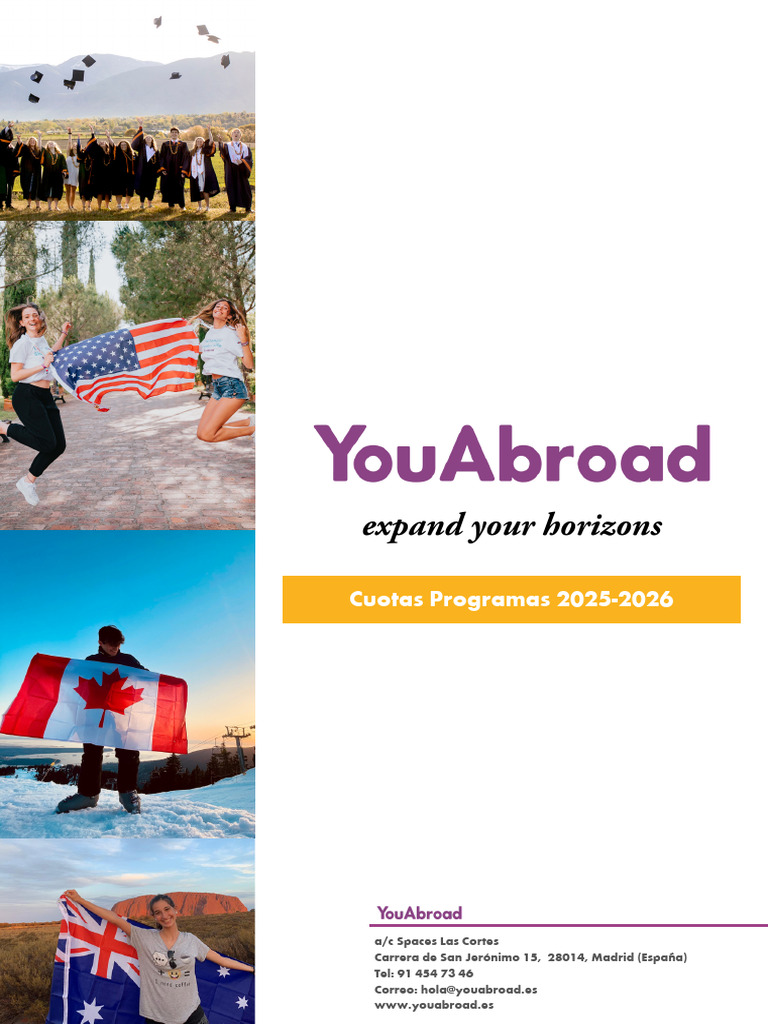 YouAbroad - Cuotas Programas - 2025 - 2026 | PDF