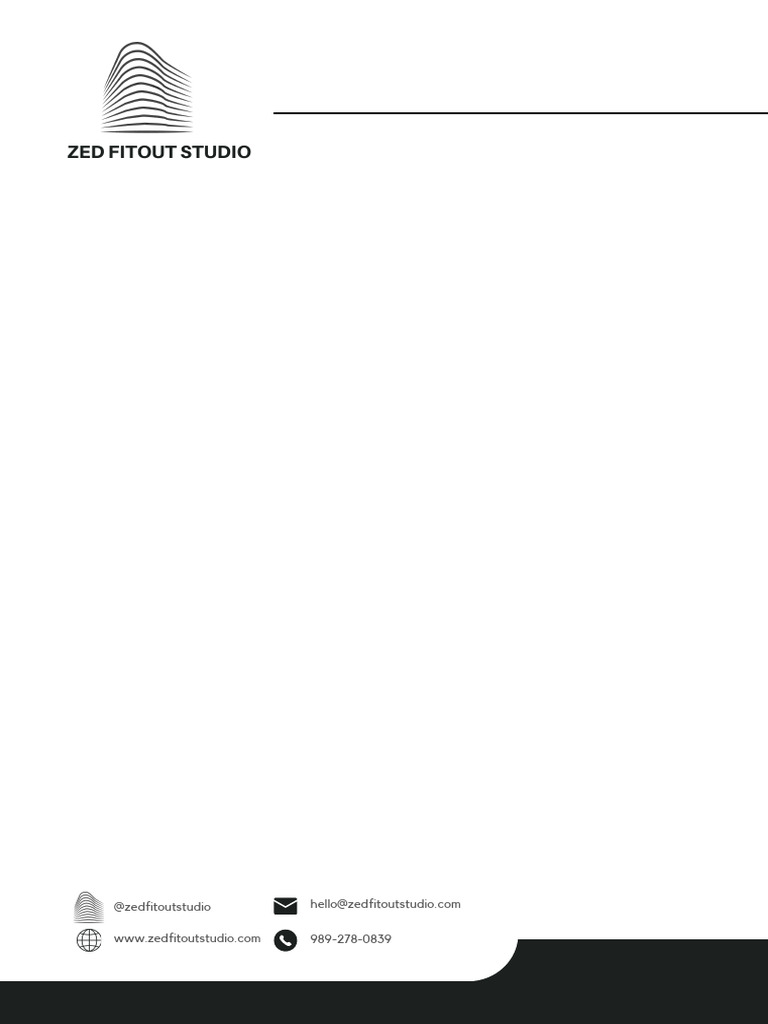 navy and blue Minimalist business letterhead | PDF