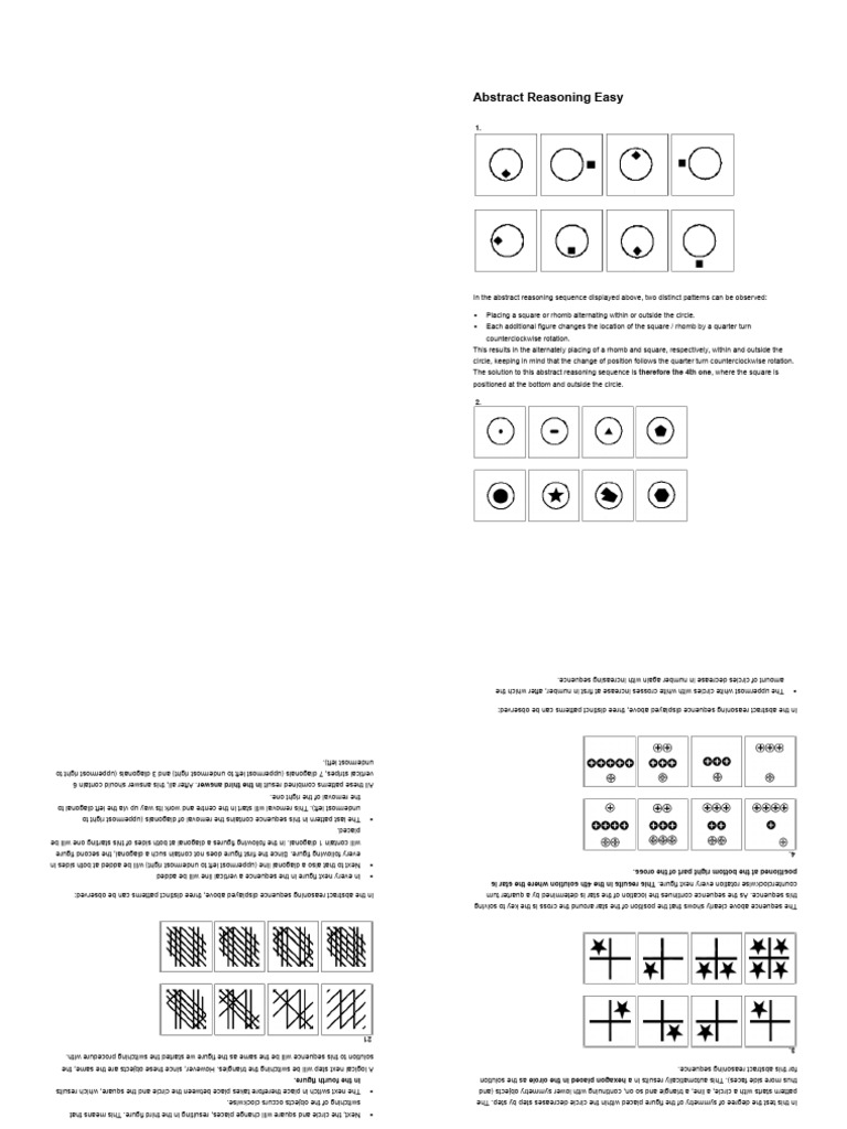 Abstract-Reasoning-20QnA-with-explanation - Booklet | PDF