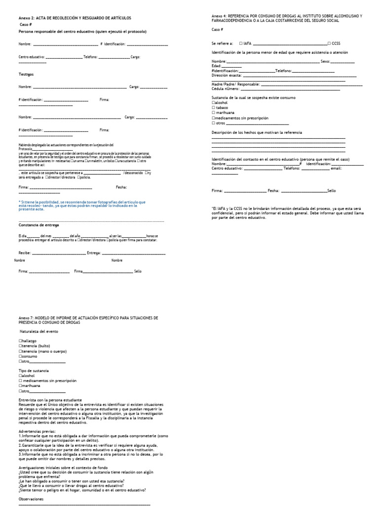 Protocolo Drogas | PDF