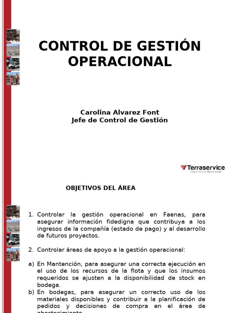 Presentacion Control de Gestion Operacional 2022 | PDF