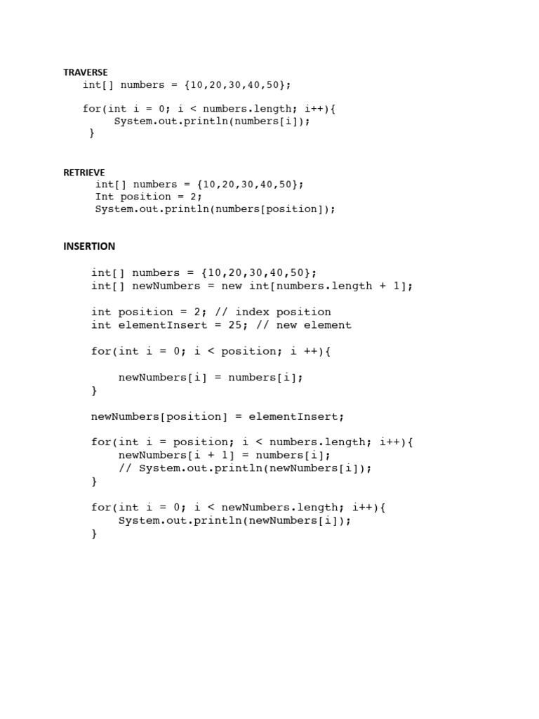 Arrayoperations Java | PDF