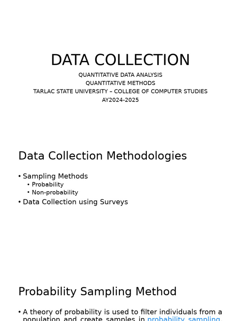 Data Collection | PDF