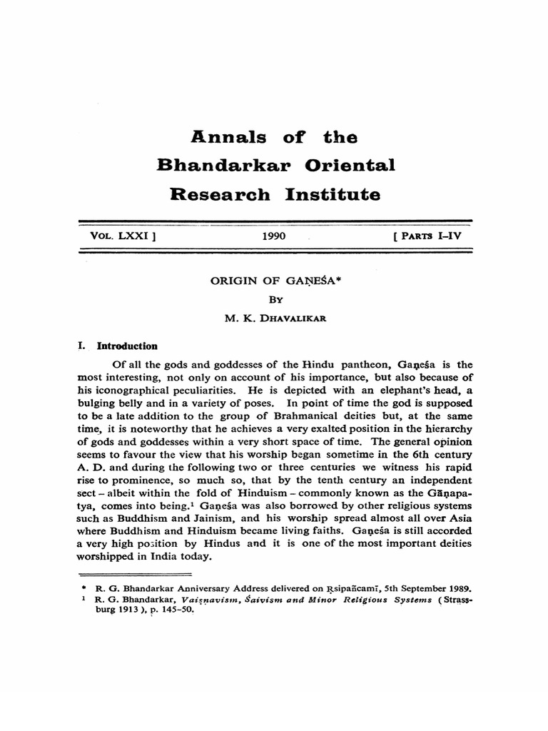 Origin and Evolution of Ganeša | PDF | History