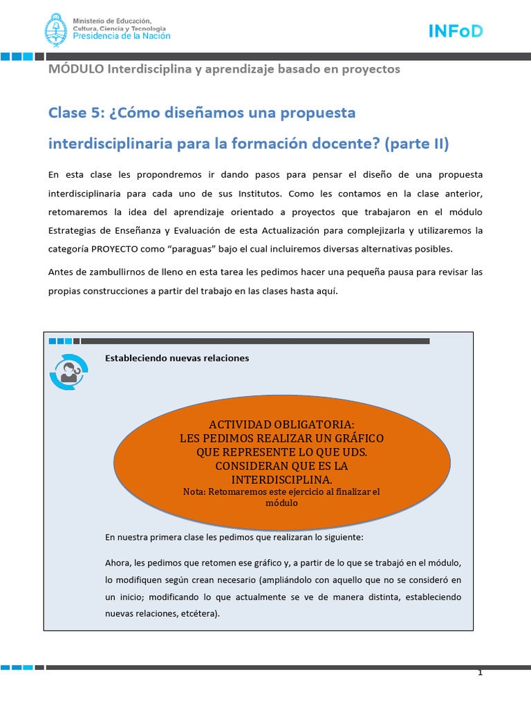 INTERDISCIPLINA Clase5 | PDF