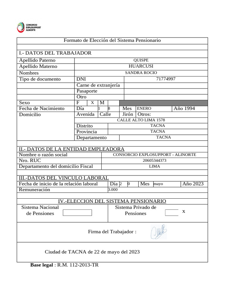 Formato de Eleccion AFP-OnP | PDF