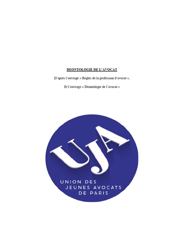 Deontologie Fiches UJA 2020 1 | PDF