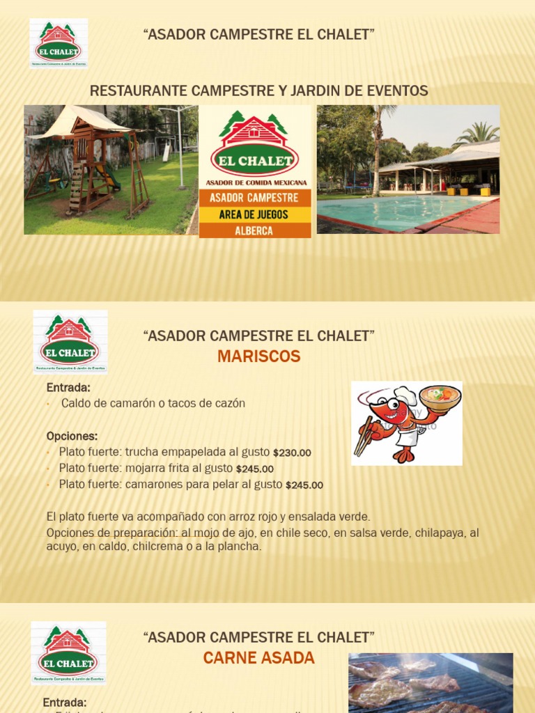 Asador Campestre El Chalet 2022-2 | PDF