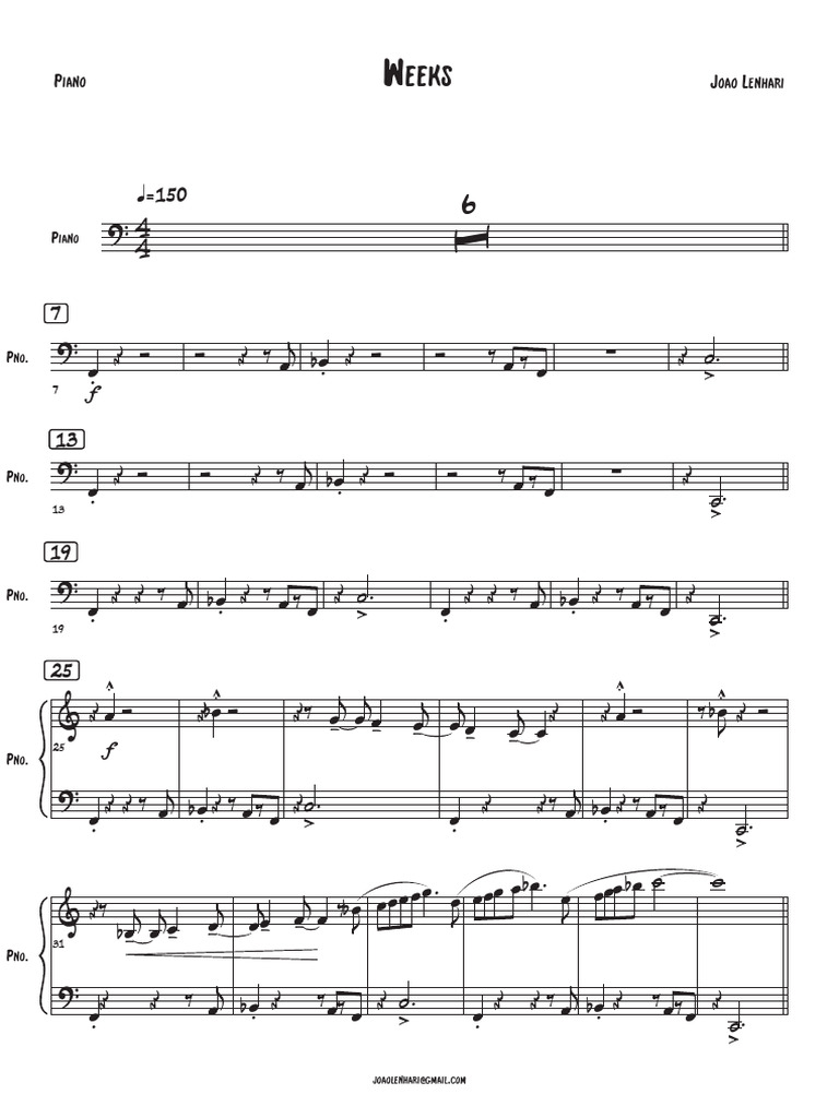 Weeks - Piano | PDF