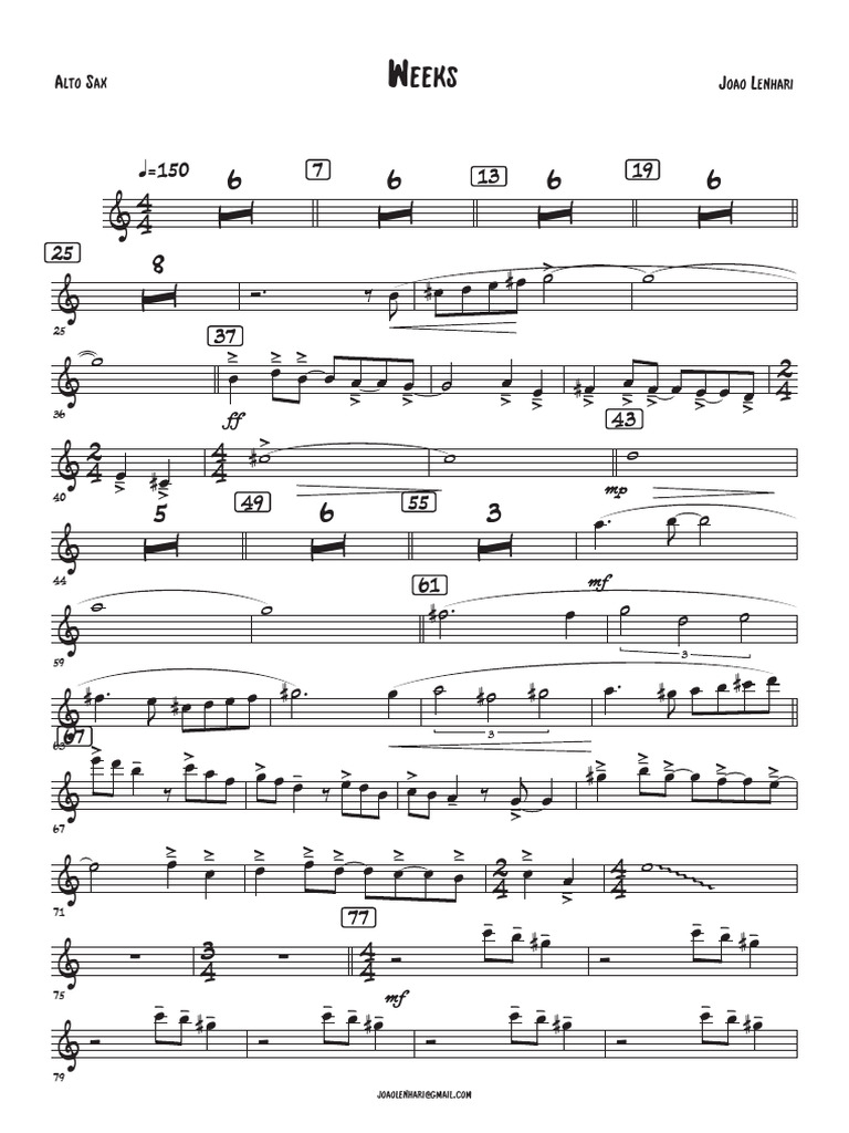 Weeks - Alto Sax | PDF