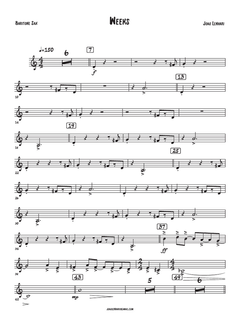 Weeks - Baritone Sax | PDF