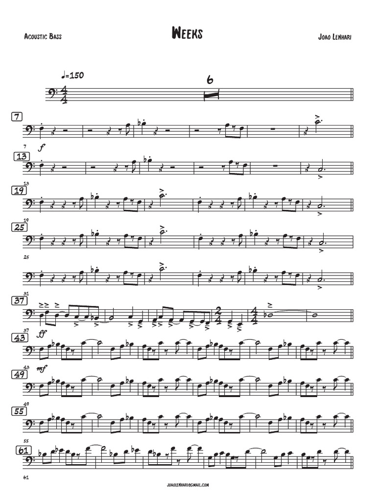 Weeks - Acoustic Bass | PDF