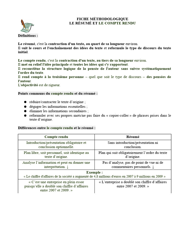 Guide Pour Le Rsum Et Le Compte Rendu B2 Mediazione 3 | PDF