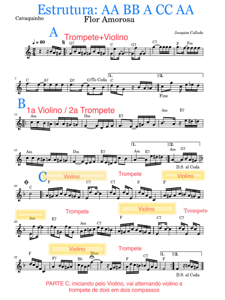 Flor Amorosa-Cavaquinho | PDF