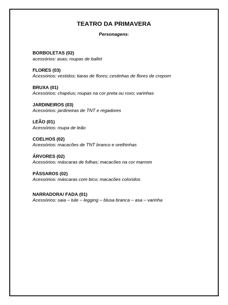 Teatro Da Primavera | PDF