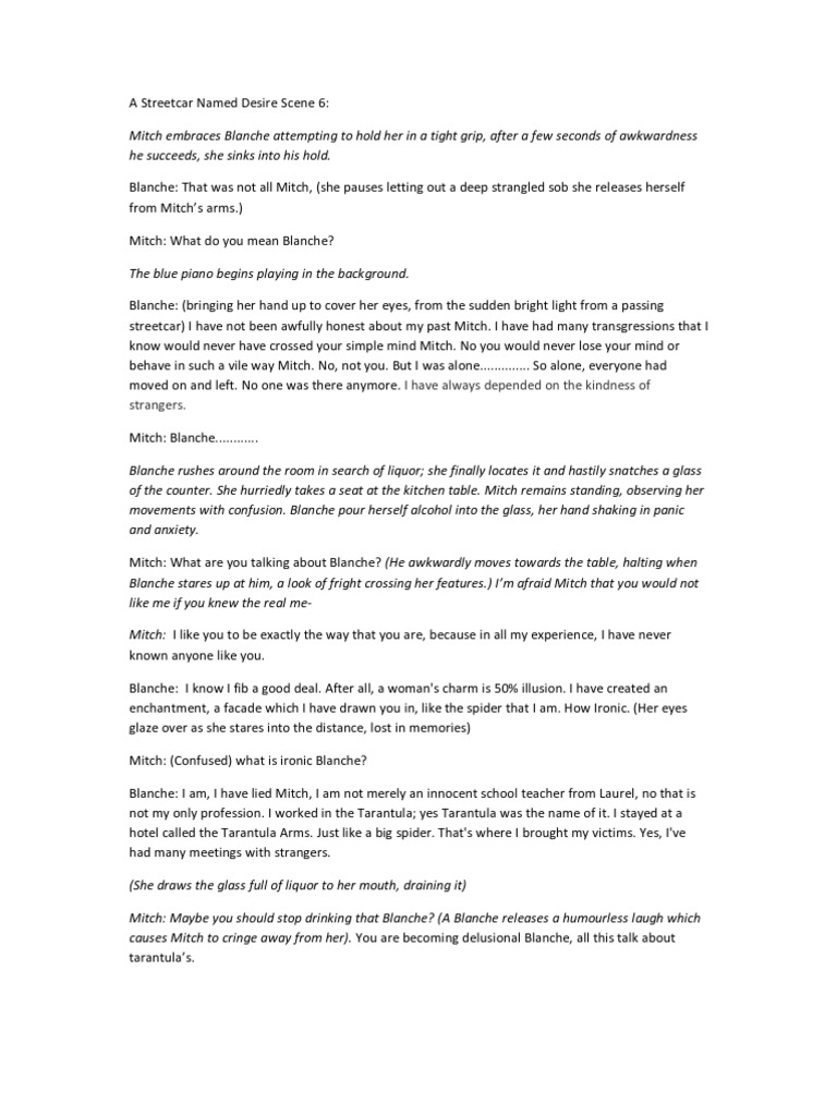 Scene 6 Analysis of Streetcar Desire | PDF | Social Science | Mystery ...