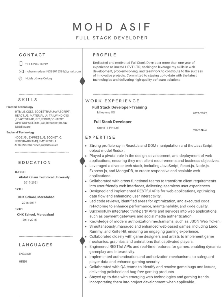 Asif CV-compressed | PDF