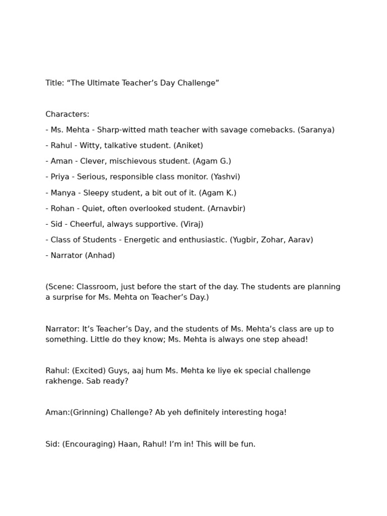 Skit Final Script | PDF