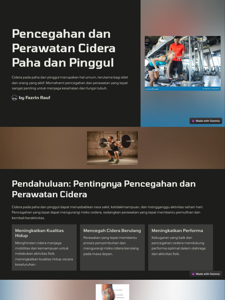 Pencegahan Dan Perawatan Cidera Paha Dan Pinggul | PDF