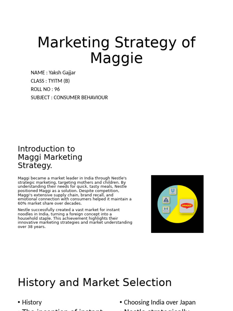 Marketing Strategy of Maggie | PDF