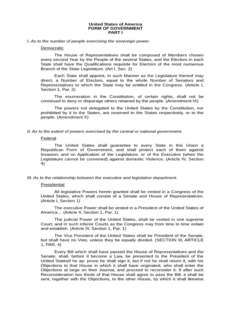 United States of America (PAR FORM) | PDF