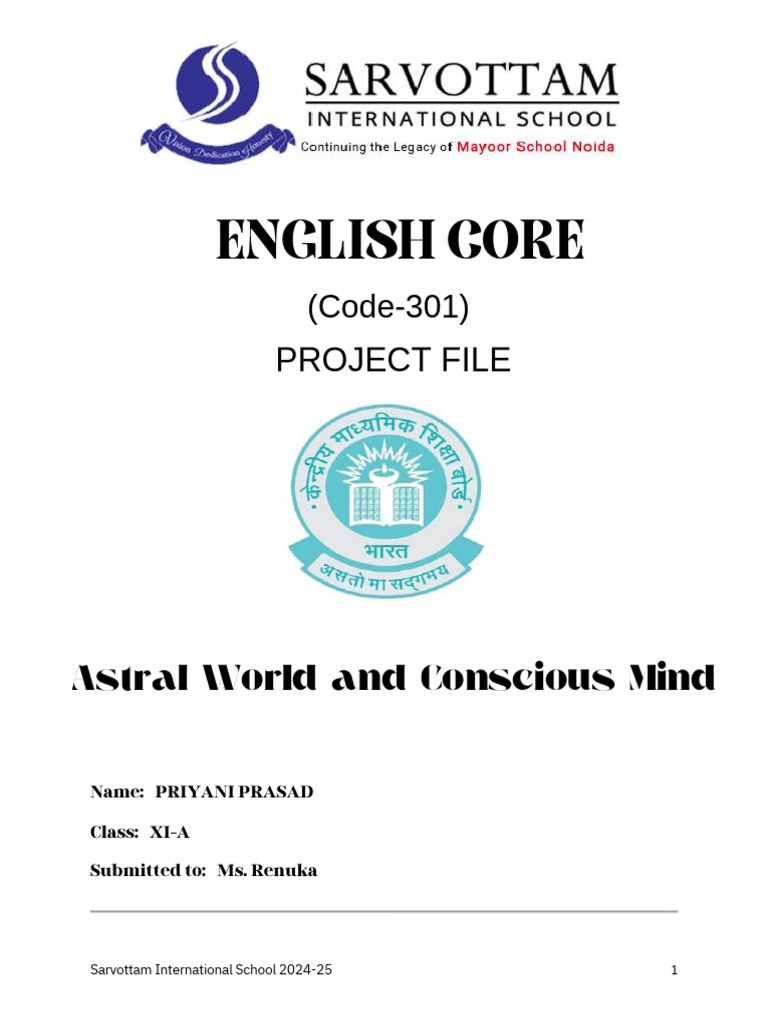 English Project Initial Pages PDF | PDF