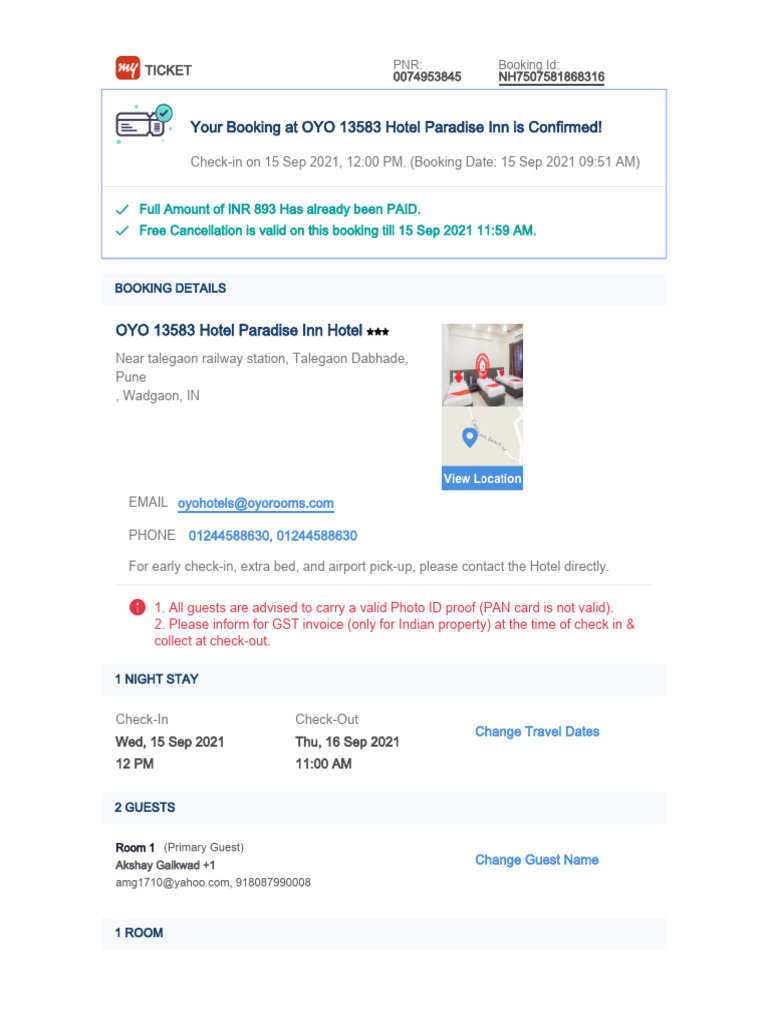 NH7507581868316 E-Voucher | PDF | Hygiene | Hotel