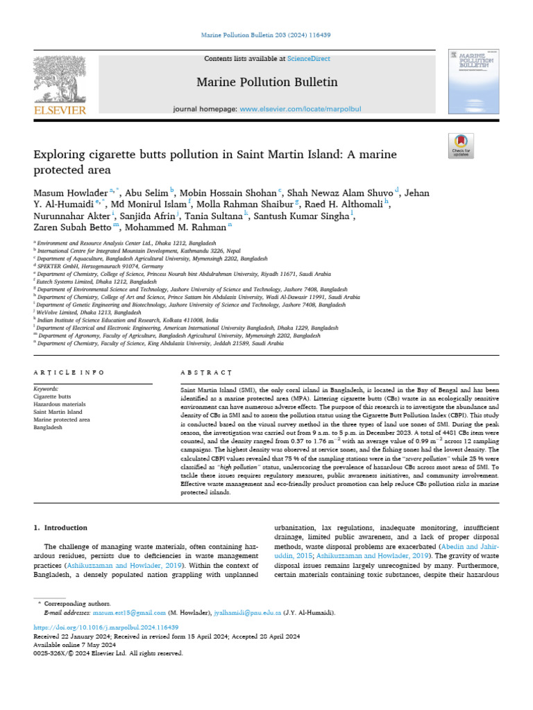 Marine Pollution Bulletin | PDF