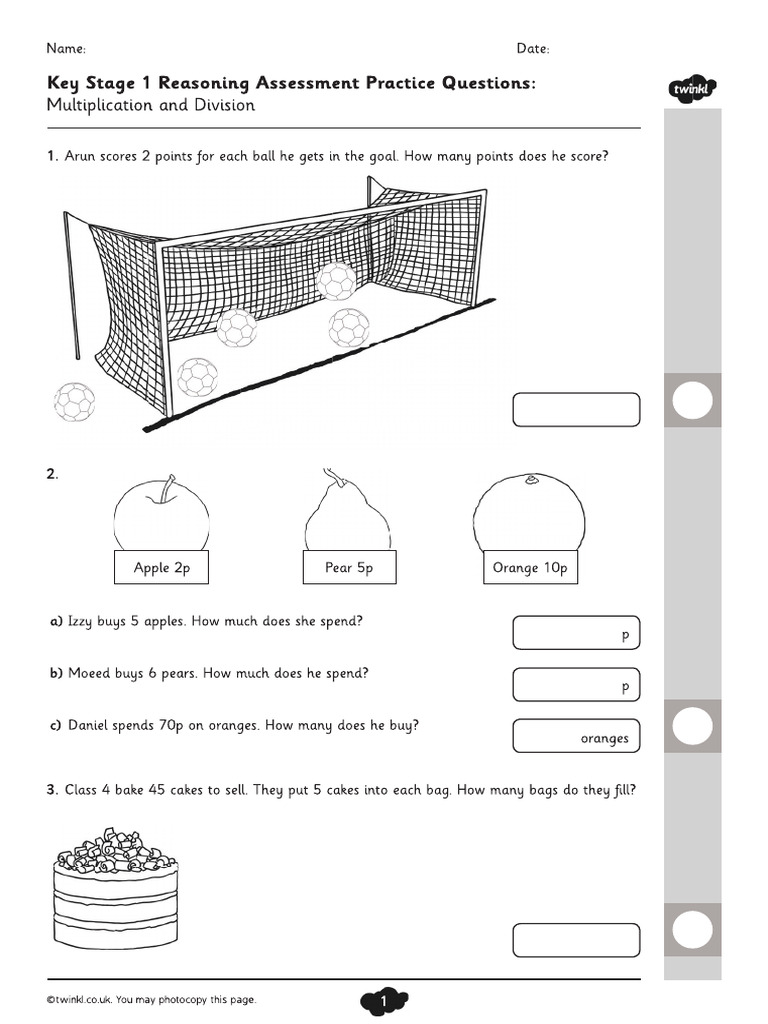T PA 956 Reasoning Practice Multiplication Division and Fractions | PDF