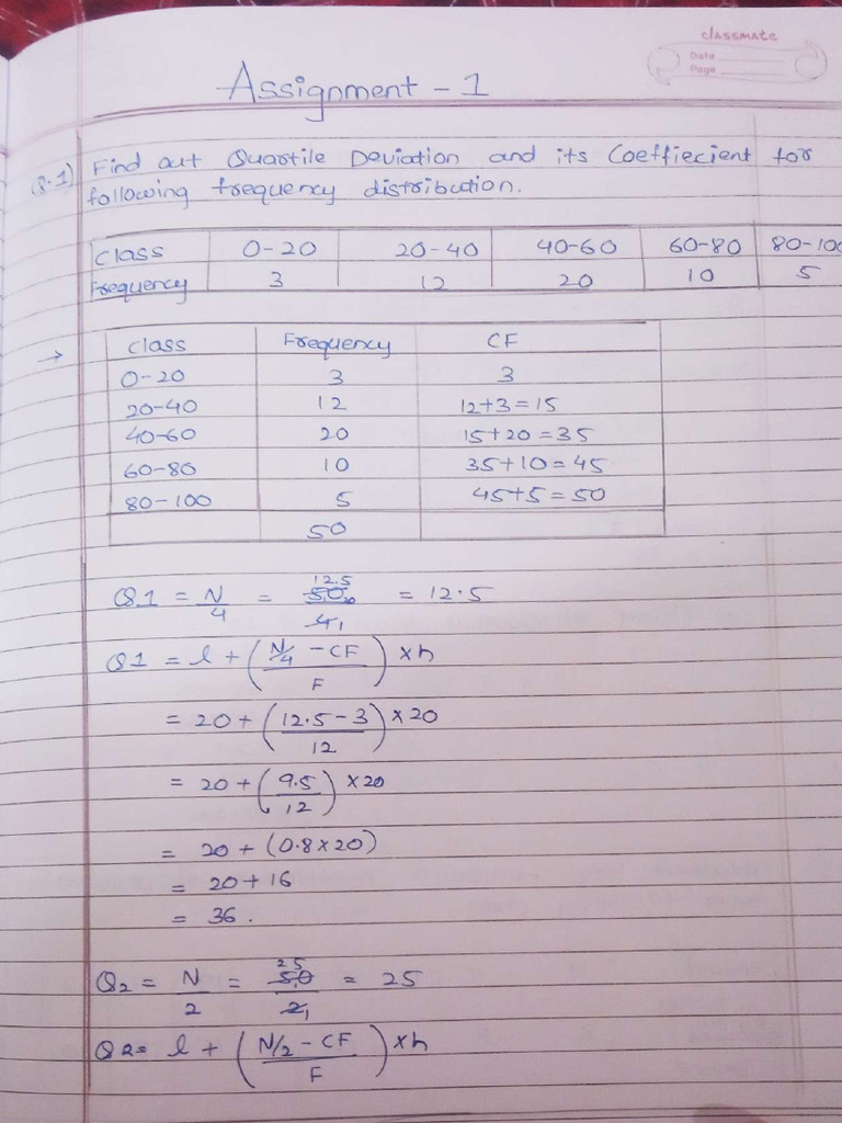 Stat Assignment-1 | PDF