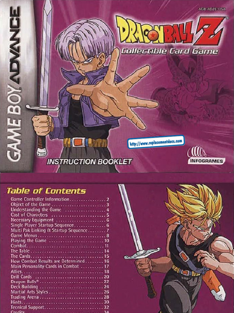 Dragon Ball Z - Collectible Card Game - Manual - GBA | PDF