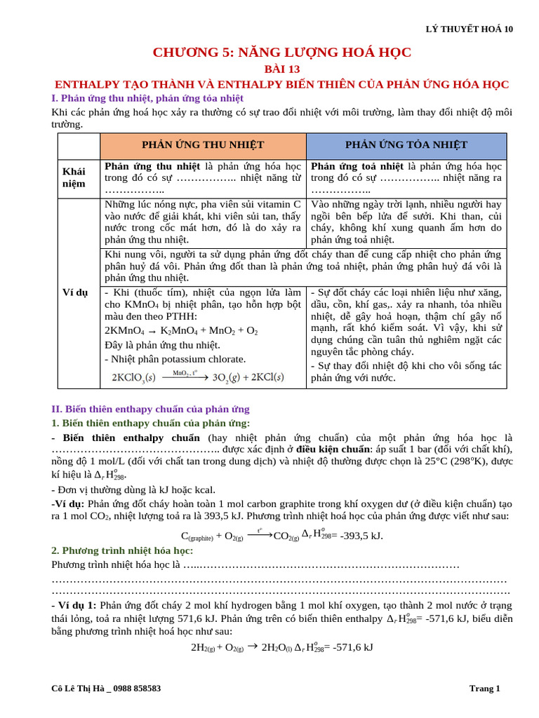 ĐỀ-CƯƠNG-HÓA-10-HK2 | PDF