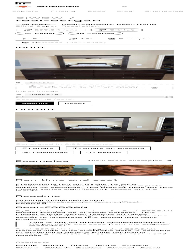 Cjwbwreal-esrgan – Run With an API on Replicate | PDF