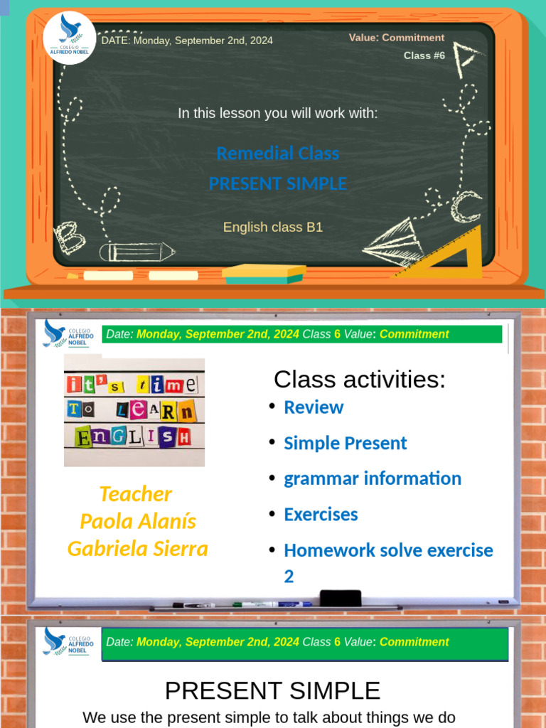 Remedial Class Present Simple: in This Lesson You Will Work With | PDF