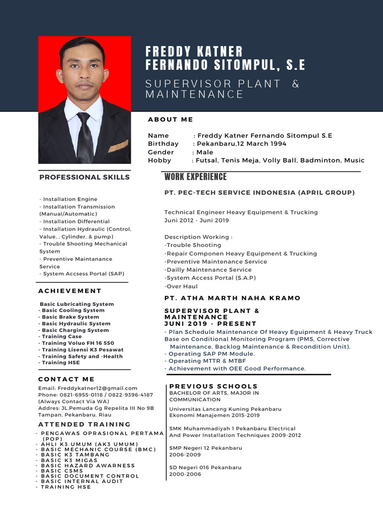 CV Freddy Terbaru 2023 | PDF