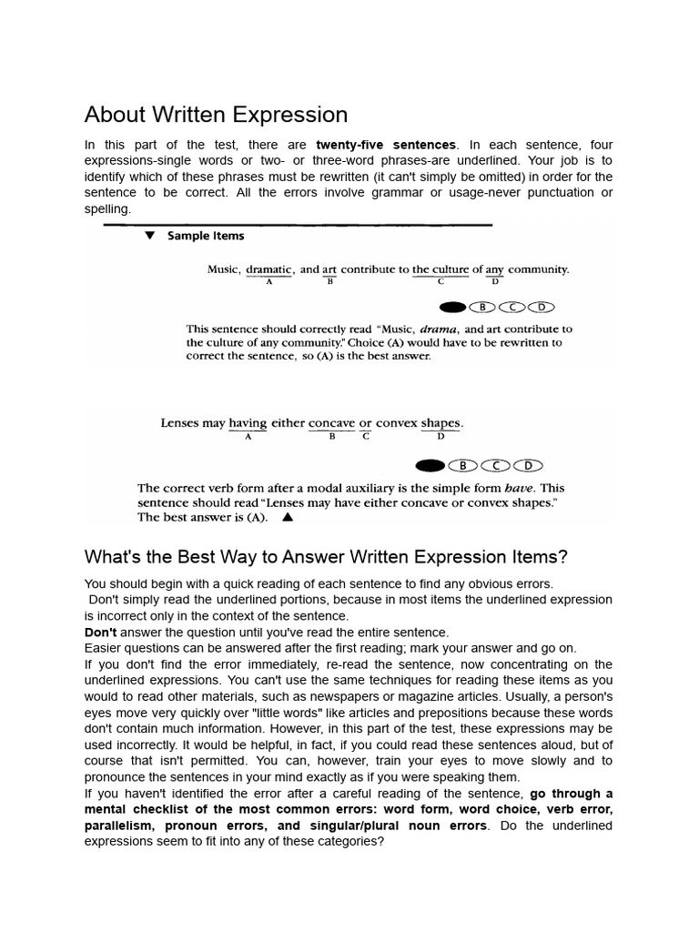 Written Expression | PDF