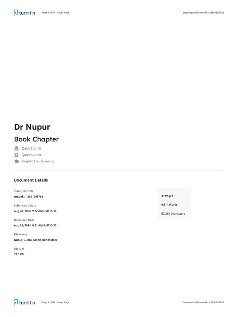 Nupur Gupta Green Bonds-1 | PDF