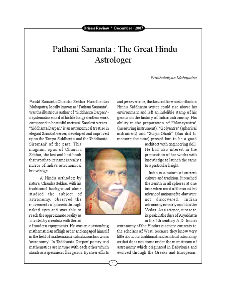 Pathani Samanta: Pioneer of Indian Astronomy | PDF | Astronomy | Longitude