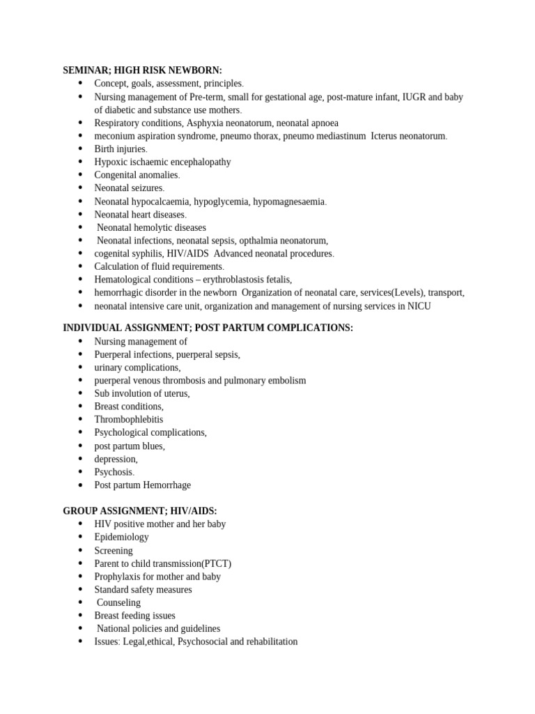 MSC Ii Yrs Obg Syllabus | PDF