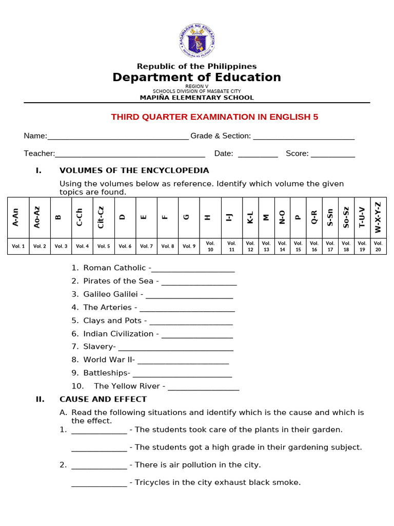 G5 3rd QUARTER | PDF