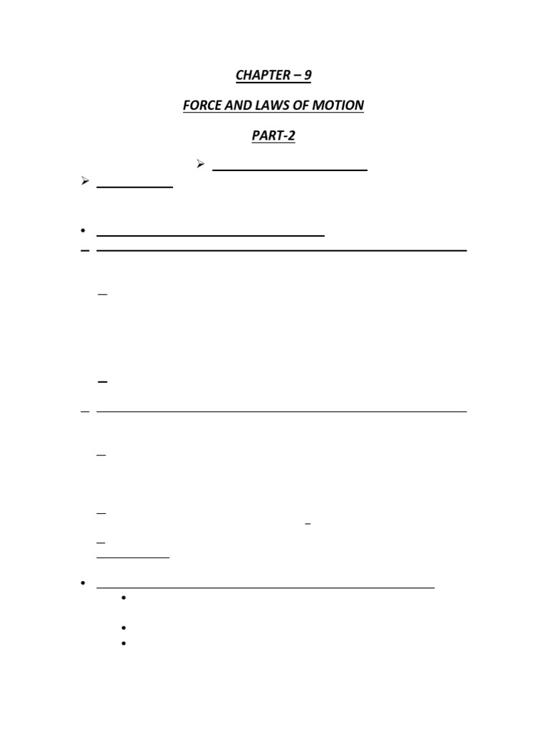 CHAPTER-9 force and laws of motion (part-2) | PDF