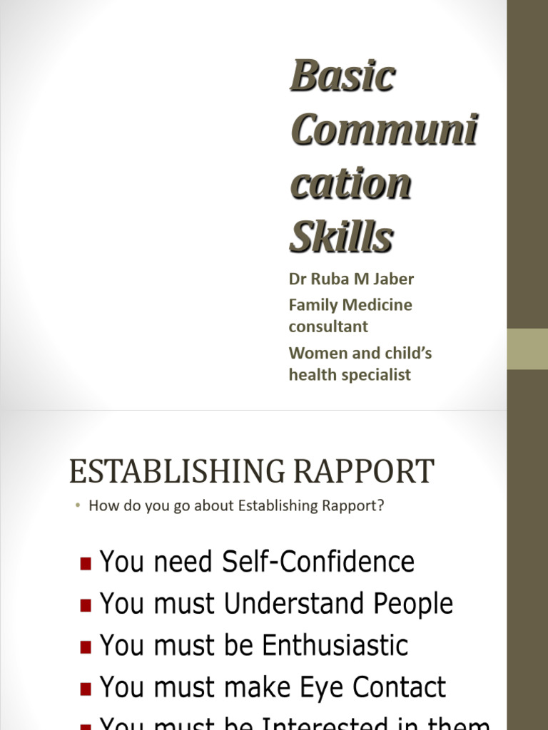 Basic Communication Skills | PDF | Communication | Nonverbal Communication