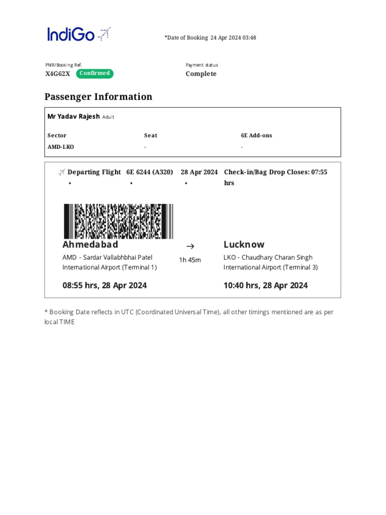 Modify Itinerary | PDF