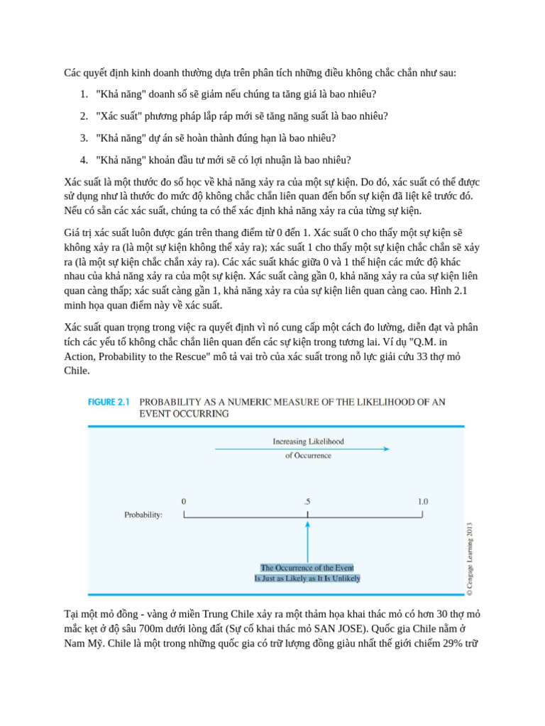 Xac Suat Thuyet Trinh PTDL Chuong 2 | PDF