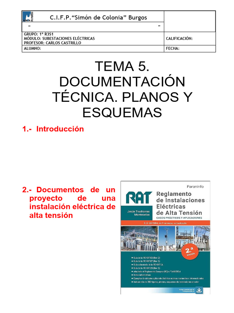 Tema 5 Documentación Técnica. Planos y Esquemas | PDF