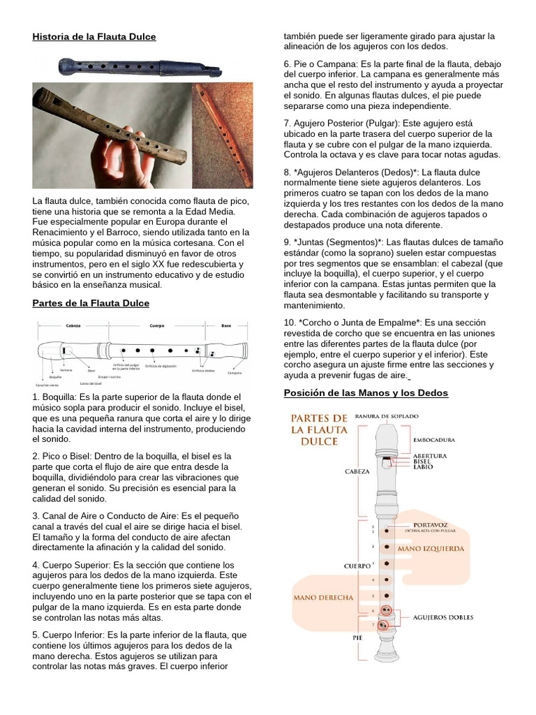 La Flauta Dulce | PDF | Flauta | Grabadora (instrumento musical)